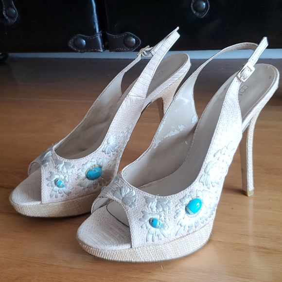Bakers | Shoes | Bakers Amelia Natural Snakeskin Platform Sandals ...